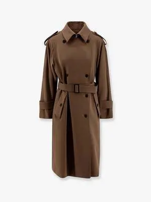 Max Mara Mxmcerto Virgin Wool Trench - Multicolor