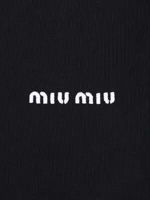 Miu Miu Cotton Jersey Cropped Polo