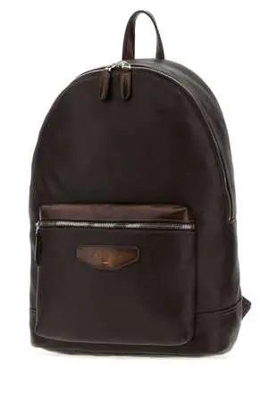 Santoni Dark Leather Backpack
