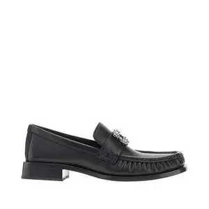 ROGER VIVIER Crystal-embellished Leather Loafers - Black