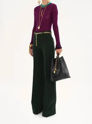 Chloé Shoulder Bag 'spin' With Logoed Metal Medals In Black Grained Leather For - Multicolor