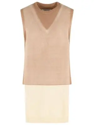 MAISON MARGIELA Beige Virgin Wool Vest - Cream