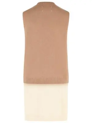 MAISON MARGIELA Virgin Wool Vest - Cream