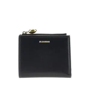 JIL SANDER Leather Mini 'goji' Wallet - Black