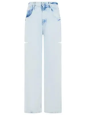 MAISON MARGIELA Cut-out Light Denim Jeans - Blue