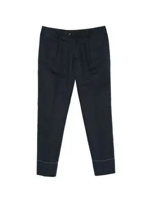 Brioni Pienza Linen And Cotton Trousers - Multicolor