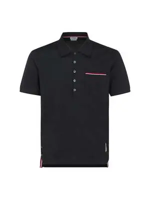 Thom Browne Short Sleeves Polo - Gray