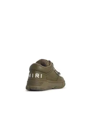 Amiri Metallic Ma-1' Thyme Leather Sneakers