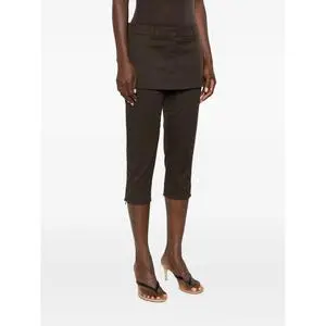 Acne Studios Layered Cropped Trousers - Brown