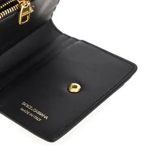 Dolce & Gabbana Leather Bi-fold Cardholder With Logo