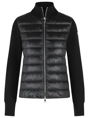 Moncler Tricot' Virgin Wool Cardigan - Black