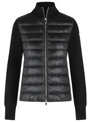 Moncler Tricot' Virgin Wool Cardigan - Black