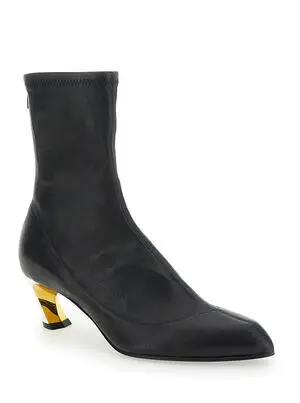 Alexander McQueen Smooth Leather Ankle Boots - Multicolor