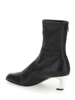 Alexander McQueen Smooth Leather Ankle Boots - Multicolor