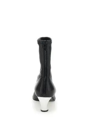 Alexander McQueen Smooth Leather Ankle Boots - Multicolor