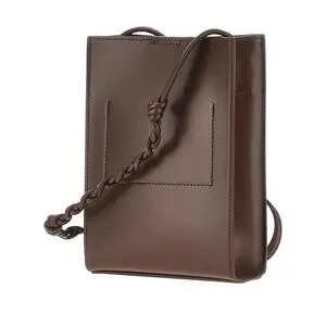 JIL SANDER Leather Tangle Bag - Brown
