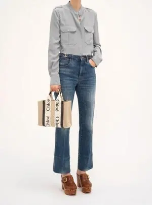 Chloé Woody Tote Bag - Cream