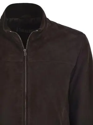 Herno Suede Goatskin Bomber Jacket - Brown