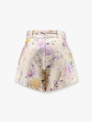 Zimmermann Luna Silk And Cotton Shorts