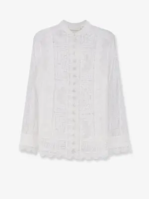 Zimmermann ZIMMERMANN Aster Cotton Shirt Cream