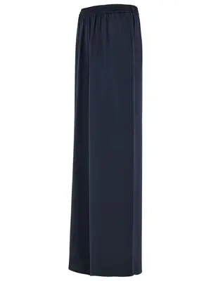 Max Mara Navy 'volonta' Heavy Silk Soft Pants