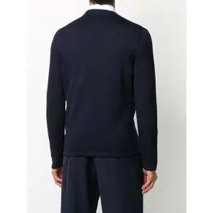 Prada Virgin Wool Crew Neck Jumper - Blue