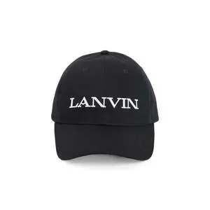 LANVIN Baseball Logo Hat - Black