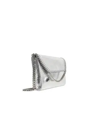 Stella McCartney Falabella Vegan Leather Wallet Bag - Silver