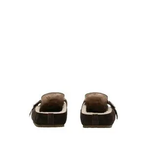 Burberry Urchin Shearling-lined Suede Clogs - Brown