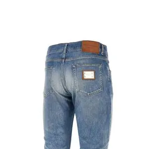 Dolce & Gabbana Stretch Denim Slim Fit Jeans - Blue