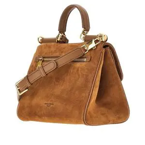 Dolce & Gabbana Suede Leather My Sicily Bag - Brown