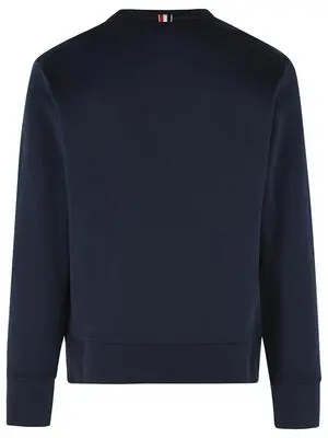 Thom Browne Colorblock 4 Bar' And Blue Cotton Sweatshirt