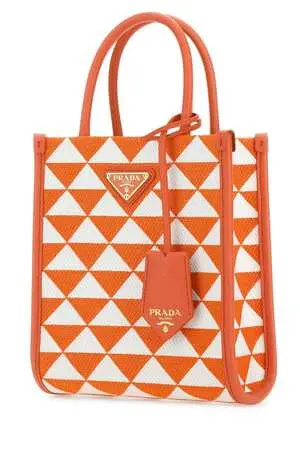 Prada Embroidered Fabric Micro Symbole Handbag - Multicolor