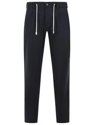 Eleventy Wool Blend Trousers - Blue