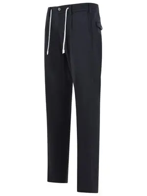 Eleventy Wool Blend Trousers - Blue