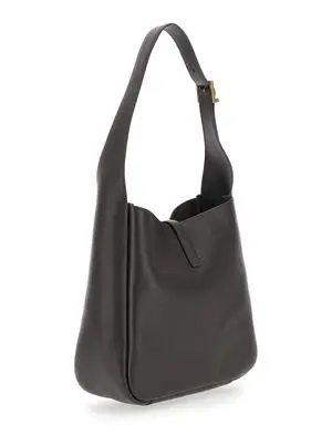 Saint Laurent Shoulder Bag 'le 5 À 7' With Adjustable Strap And Cassandre Plate On The Front In Leather For - Brown