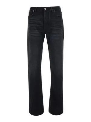 Fendi Denim Slim Jeans With Logo Patch - Multicolor