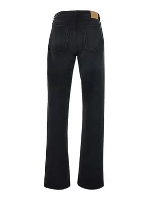 Fendi Denim Slim Jeans With Logo Patch - Multicolor