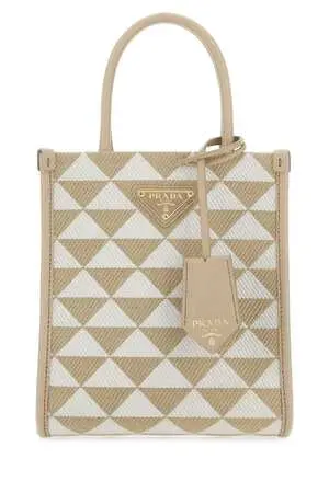 Prada Embroidered Fabric Micro Symbole Handbag - Multicolor