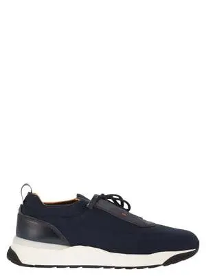 Santoni Textile And Leather Trainers - Multicolor