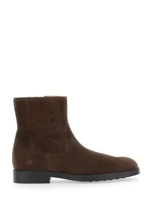 TOD'S Suede Zip Ankle Boot - Multicolor