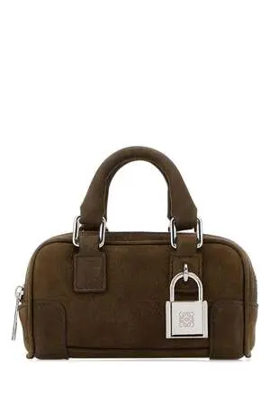 Loewe Mud Leather Nano Amazona Handbag - Brown