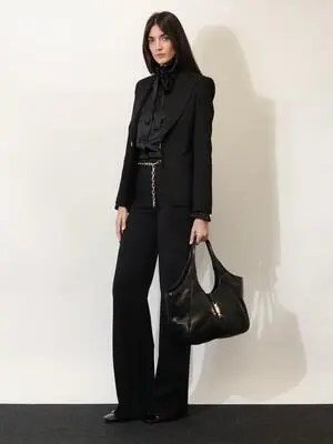 Gucci Mercato Leather Shoulder Bag - Black