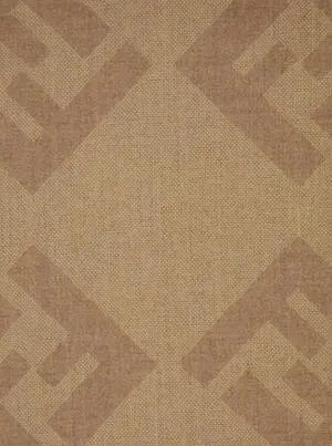 Fendi Beige Scarf With Fringed Hem And All-over Ff Motif In Wool For - Cream