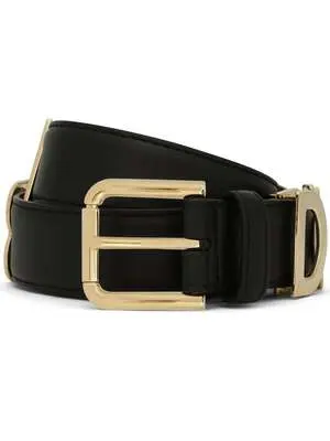 Dolce & Gabbana Logo Plaque Belt - Black