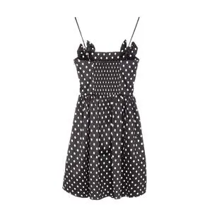 GANNI Polka Dots Satin Mini Dress