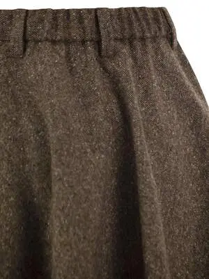 Brunello Cucinelli Flared Virgin Wool Blend Skirt