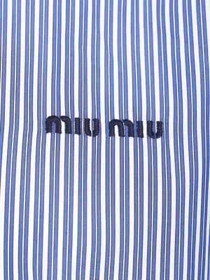 Miu Miu Poplin Shirt With Logo