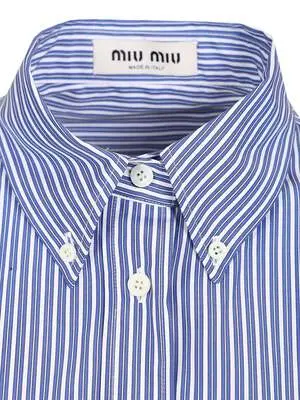 Miu Miu Poplin Shirt With Logo