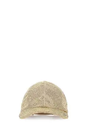 Prada Embellished Duchesse Baseball Cap - Gold